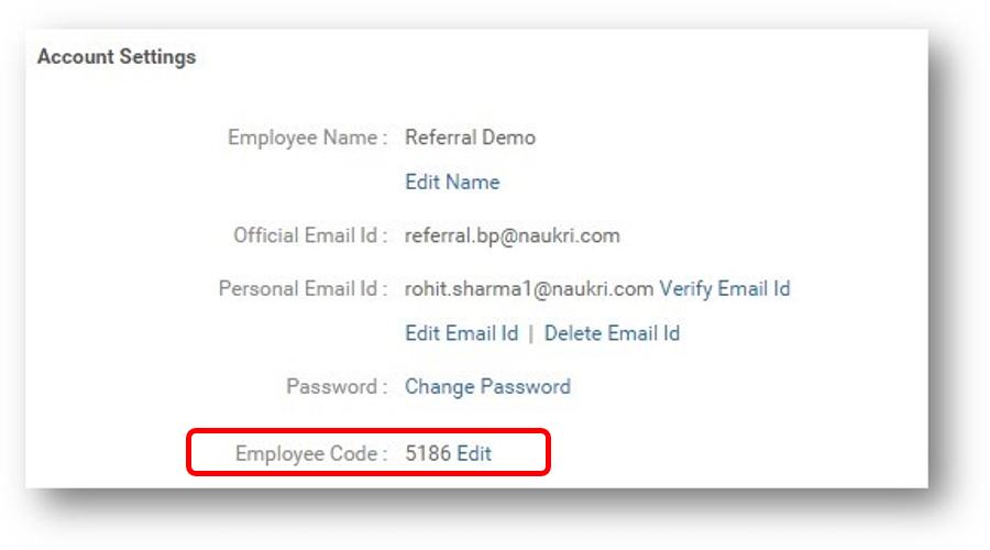 I wish to map my Referral system with my Employee Codes | FAQ
